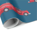 Vintage Red Fire Engine Fire Truck Wrapping Paper | Zazzle