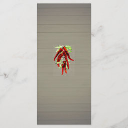 Vintage Red Pepper - menu card | Zazzle
