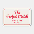 Vintage Red Perfect Match Custom Wedding Favors | Zazzle