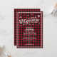 Vintage Red Plaid Christmas Dinner Party Invitation | Zazzle