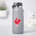 Vintage Red Rooster Custom Color Sticker | Zazzle