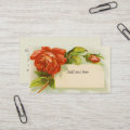 Vintage, Red Roses Calling Card | Zazzle