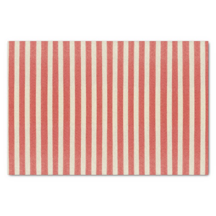 Vintage Red Striped Christmas Tissue Paper | Zazzle