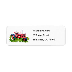 Tractor Return Address Labels | Zazzle