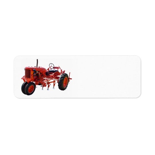 Vintage Red Tractor Label | Zazzle.com