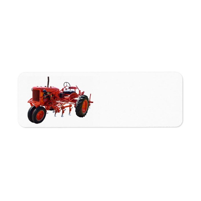 Vintage Red Tractor Label | Zazzle.com