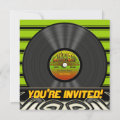Vintage Reggae Vinyl Record Party Invitations | Zazzle