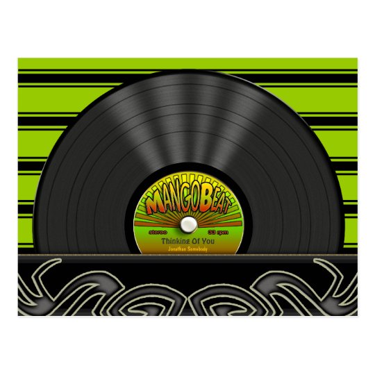 Vintage Reggae Vinyl Record Personalized Postcards | Zazzle.com