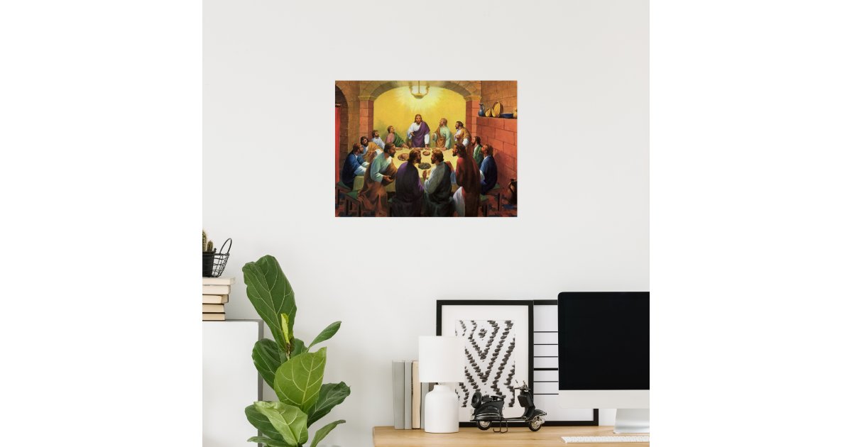 Vintage Religion, Last Supper with Jesus Christ Poster | Zazzle