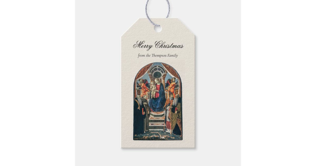 Vintage Religious Christmas Nativity Christian Gift Tags | Zazzle