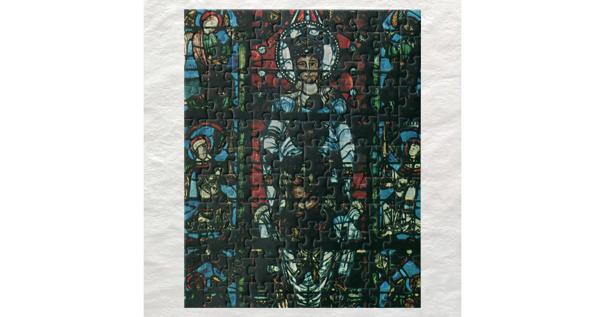 Vintage Religious Church Stained Glass Window Jigsaw Puzzle | Zazzle