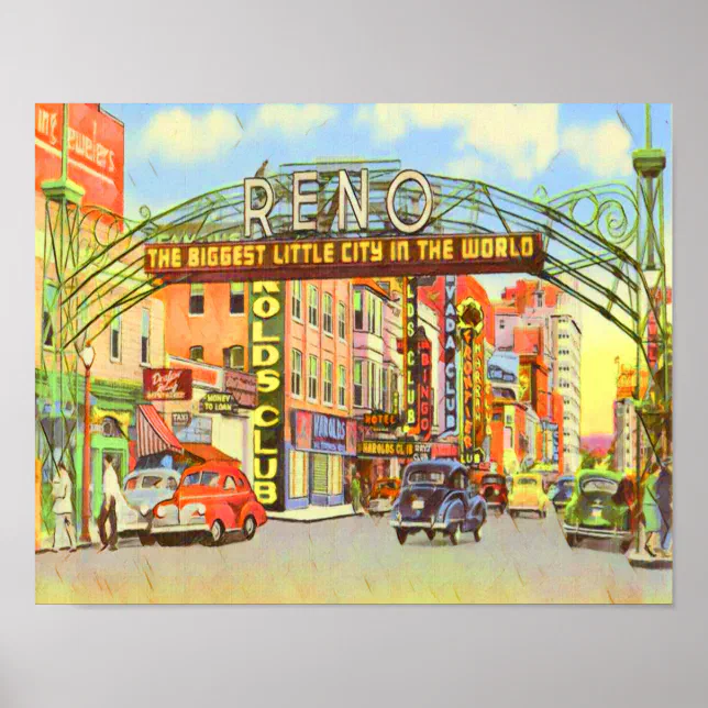 Vintage Reno Nevada Poster | Zazzle