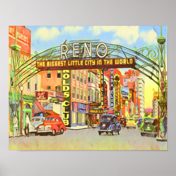 Vintage Reno Nevada Poster | Zazzle