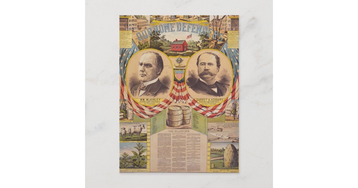 Vintage Republican Party Presidential Campaign Postcard | Zazzle