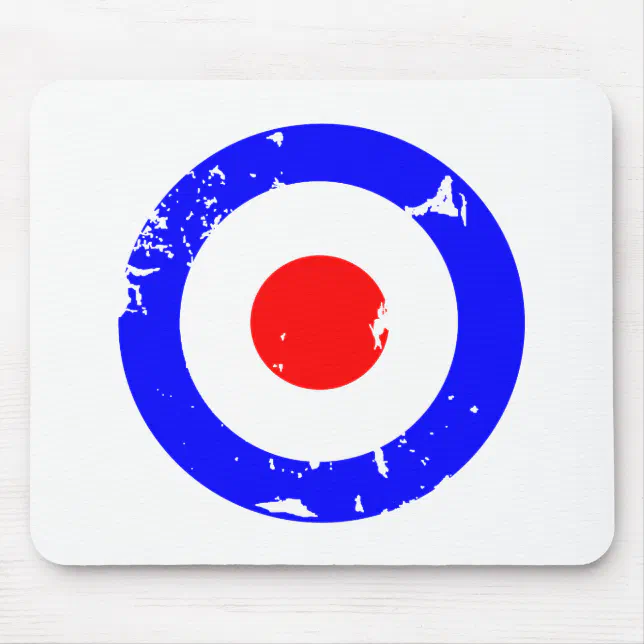 Vintage Retro Aged Mod Target Mouse Pad | Zazzle