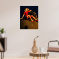 Vintage Retro Al Buell Bowling Pin-up Girl Poster | Zazzle