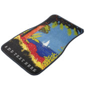 Vintage Retro Art Deco Tropical Island Custom Car Mat | Zazzle