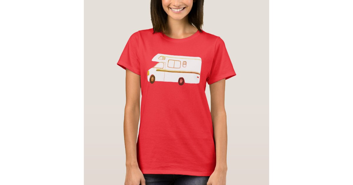 Vintage Retro Camper Motorhome RV T-Shirt | Zazzle