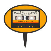 Vintage Retro Cassette Tape Wedding Cake Topper | Zazzle