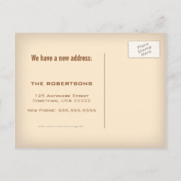 Vintage Retro Change of Address Postcard | Zazzle