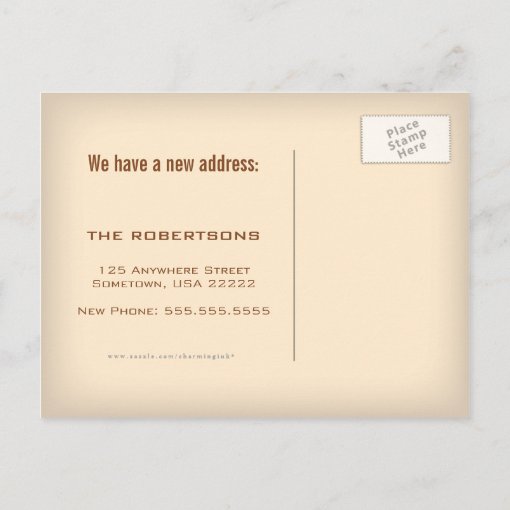 Vintage Retro Change of Address Postcard | Zazzle