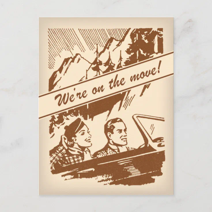 Vintage Retro Change of Address Postcard | Zazzle
