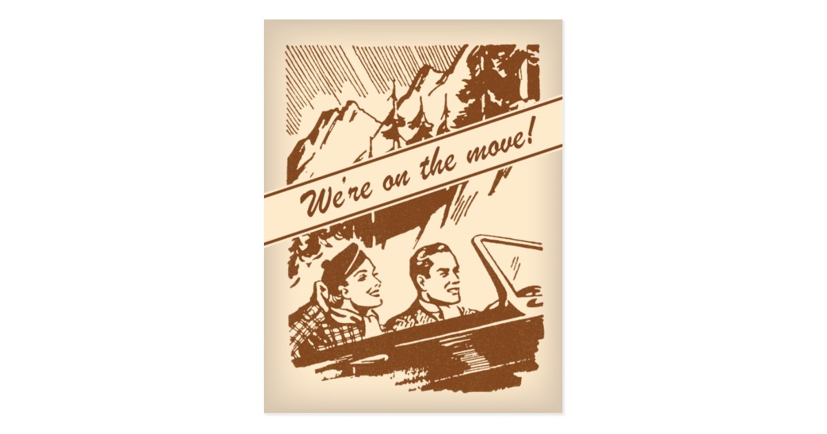 Vintage Retro Change of Address Postcard | Zazzle.com