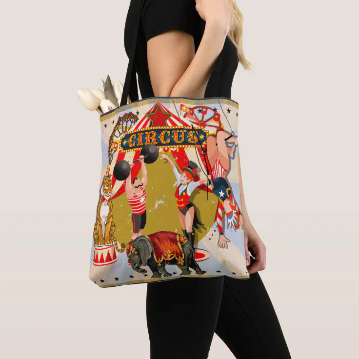 Vintage Retro Circus Tote Bag | Zazzle