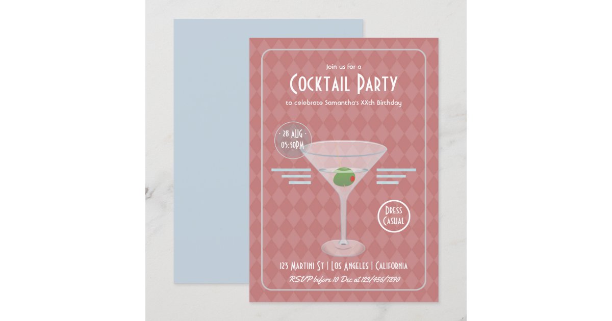 Vintage Retro Cocktail Party Invitation | Zazzle