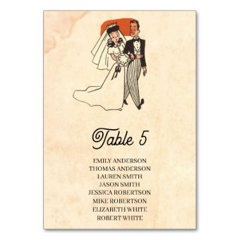 Vintage Retro Comic Book Pop Art Rustic Wedding Table Number | Zazzle