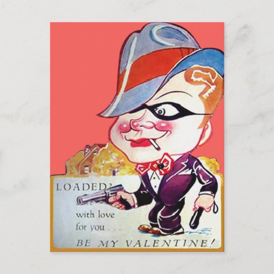Vintage Retro Gangster Valentine Card | Zazzle.com