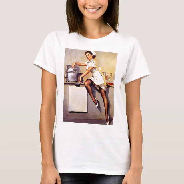Vintage Retro Nurse Pin Up Girl T Shirt Zazzle