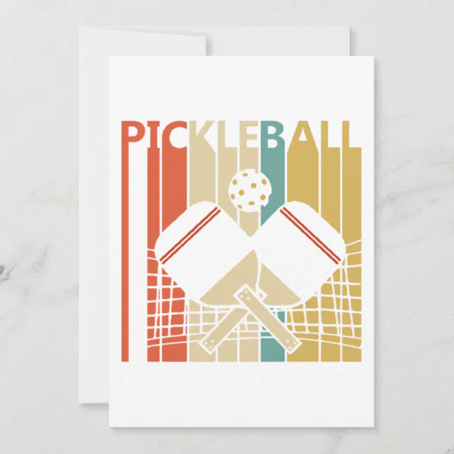 Vintage Retro Pickleball Invitation | Zazzle