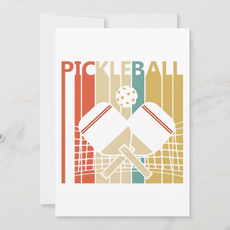 Vintage Retro Pickleball Invitation | Zazzle