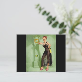 Vintage Retro Pin Up Girl Postcard | Zazzle