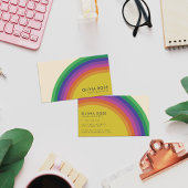 Vintage Retro Rainbow Business Card | Zazzle