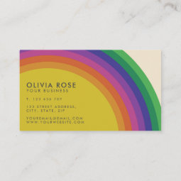 Vintage Retro Rainbow Business Card | Zazzle