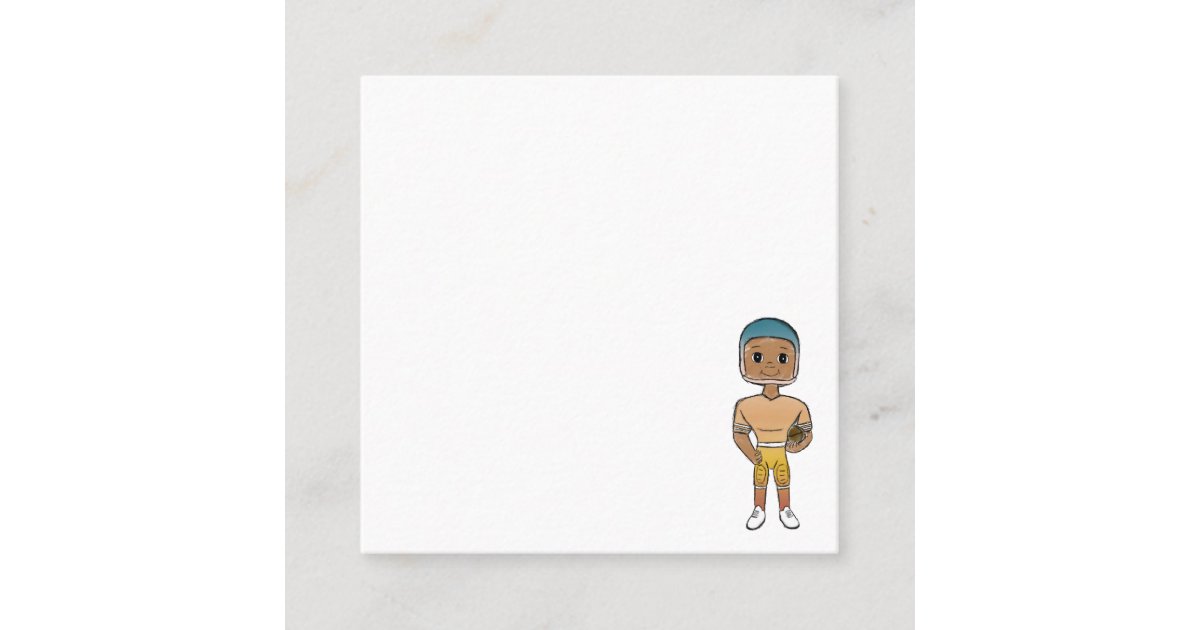 vintage retro rainbow football player ombre square business card | Zazzle