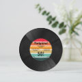 Vintage Retro Rainbow Vinyl Record Music Birthday Invitation | Zazzle