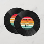 Vintage Retro Rainbow Vinyl Record Music Birthday Invitation | Zazzle