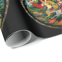 Vintage Retro Russian Fairy Tale Fantasy Colorful Wrapping Paper | Zazzle