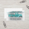 Vintage Retro Rustic Teal Green Farm Truck Business Card | Zazzle