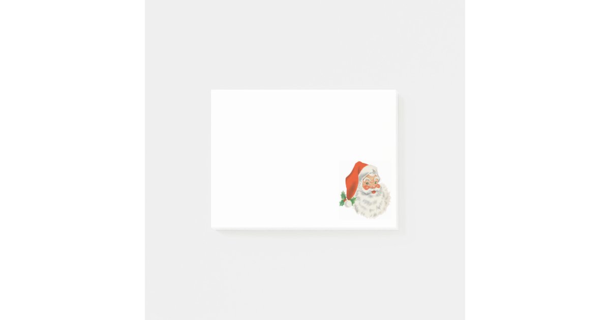 Vintage Retro Santa Claus Post-it Notes | Zazzle