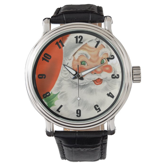 Vintage Retro Santa Claus Watch | Zazzle.com