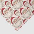 Vintage Retro Smiling Santa Face Tissue Paper | Zazzle