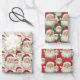Vintage Retro Smiling Santa Face Wrapping Paper Sheets | Zazzle