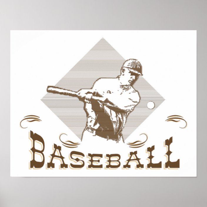 Vintage, Retro Style Baseball Posters | Zazzle.com