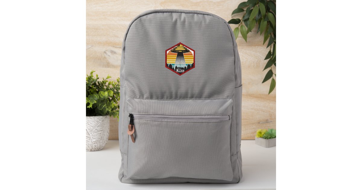 Vintage Retro Sunset Alien UFO Patch | Zazzle