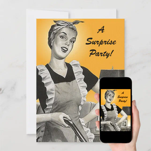 Vintage Retro Surprise Birthday Party Invitations Zazzle