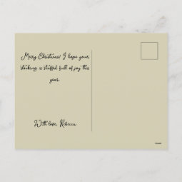 Vintage Retro Themed Christmas Winter Holiday Postcard | Zazzle